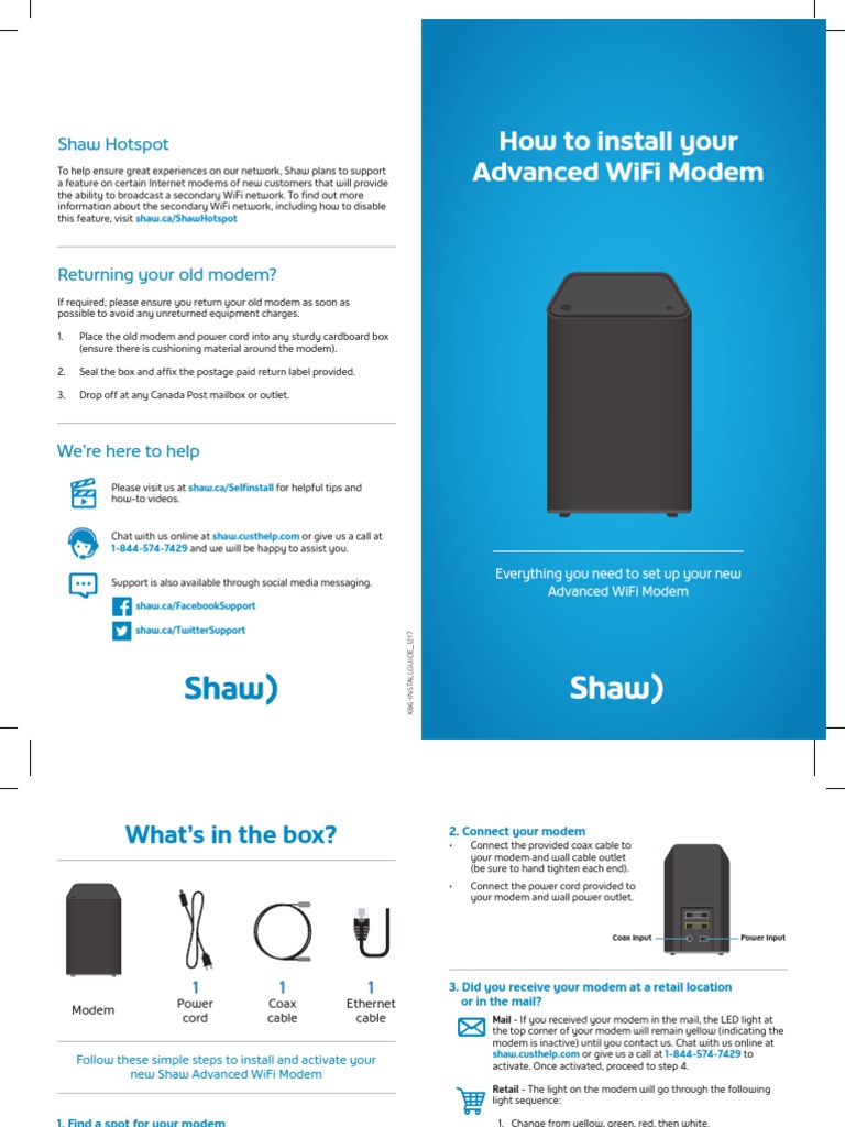 SHW - Wifi - XB6 Self Install Guide | PDF | Wi Fi | Computer Network