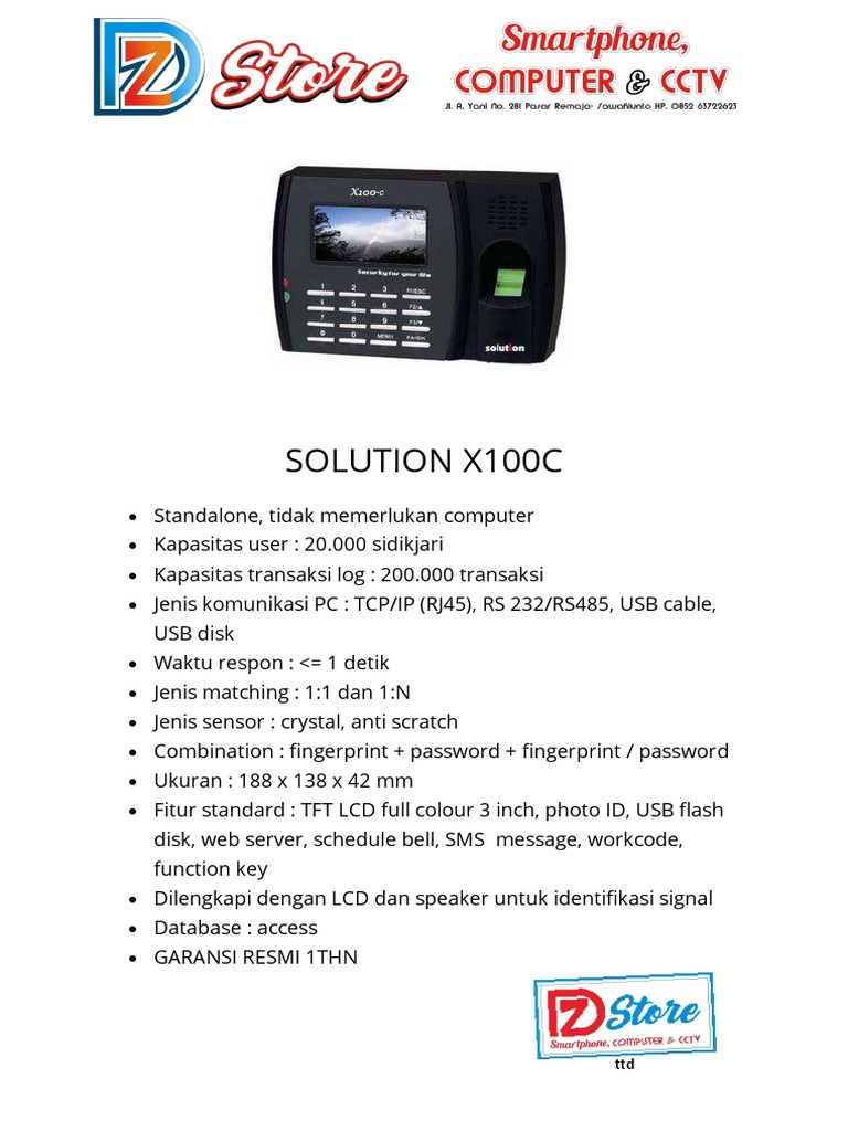 Solution X100C | PDF