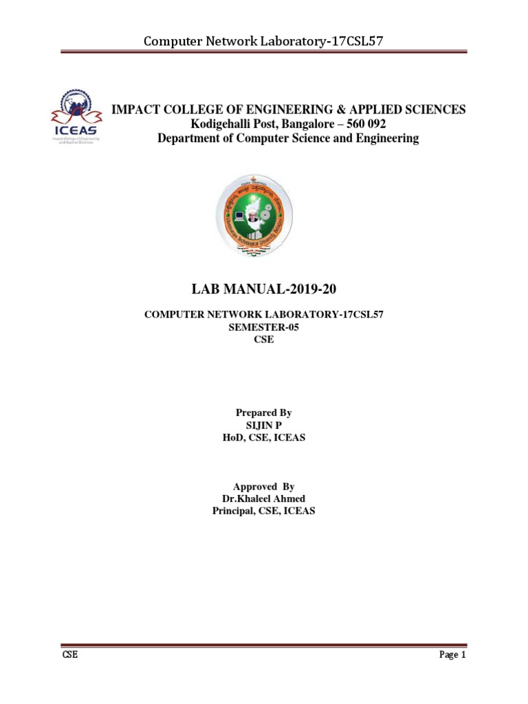 Vtu-5 Sem Cse Computer Networks Lab Manual-17csl57-Sijin P | PDF | Port (Computer Networking ...
