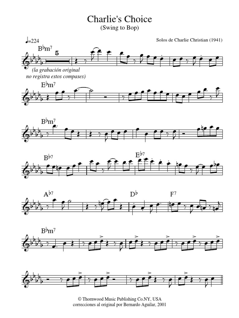 Charlie Christian - Swing To Bop | PDF | Jazz | American Styles Of Music
