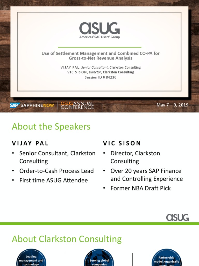 Settlement Management + COPA | PDF | Business Process | Revenue