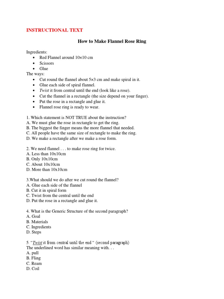 Flannel Rose Ring and Bregedel Tempe Guide | PDF