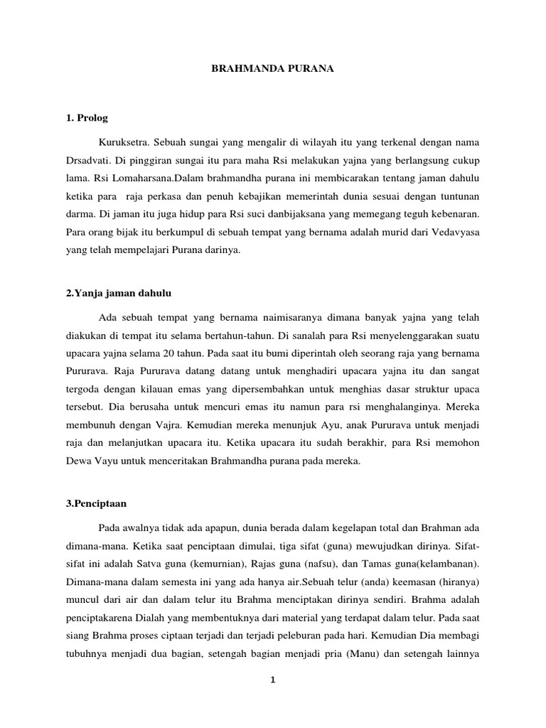 Brahmanda Purana Asli | PDF | Sejarah | Agama & Spiritualitas