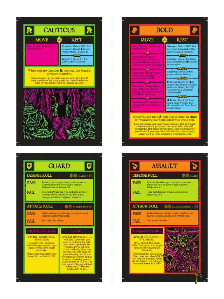 Stance Cards PDF | PDF | Leisure Activities | Tabletop Games