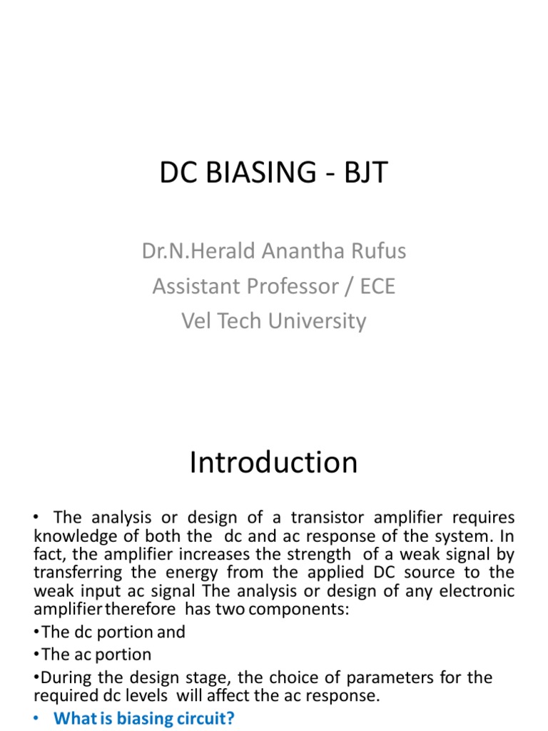 BJT DC Biasing and Load Line Analysis | PDF | Amplifier | Bipolar Junction Transistor