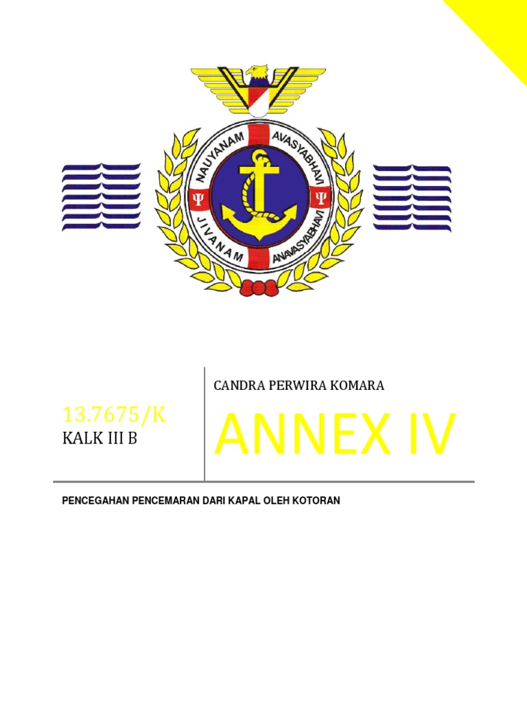 MARPOL ANNEX IV Pencegahan Pencemaran Da | PDF