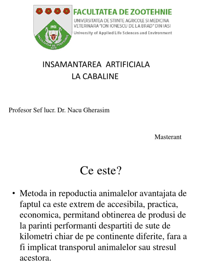 Inseminarea Artificiala La Cabaline | PDF