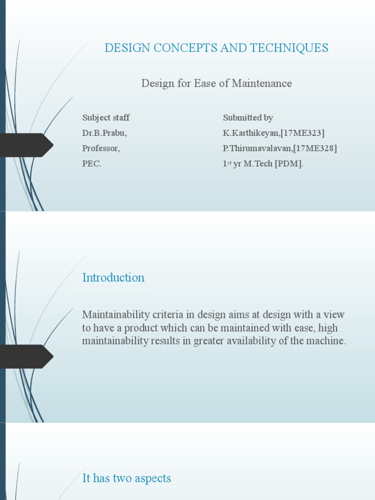 Maintainability in Design | PDF | Systems Engineering | Systems Science