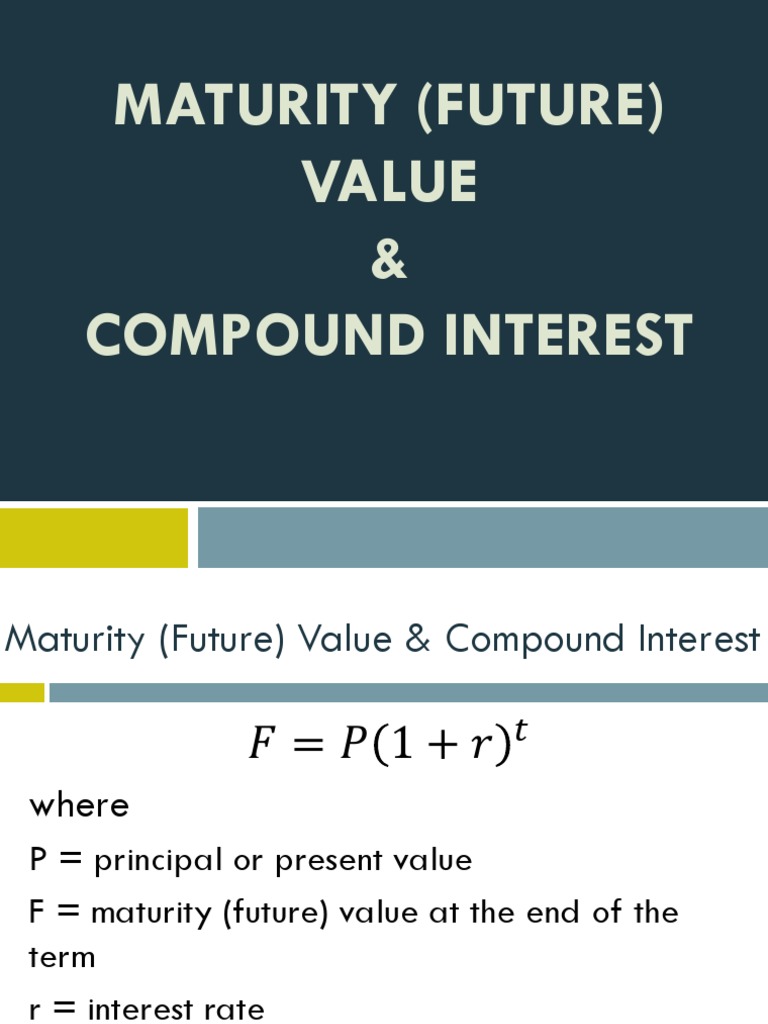 Calculating Maturity Values and Compound Interest Over Time Through ...