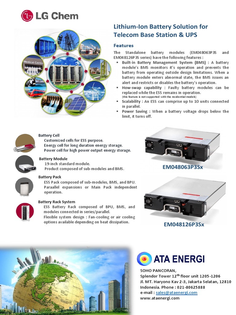 LG Chem ESS Battery Module Overview | PDF | Series And Parallel ...
