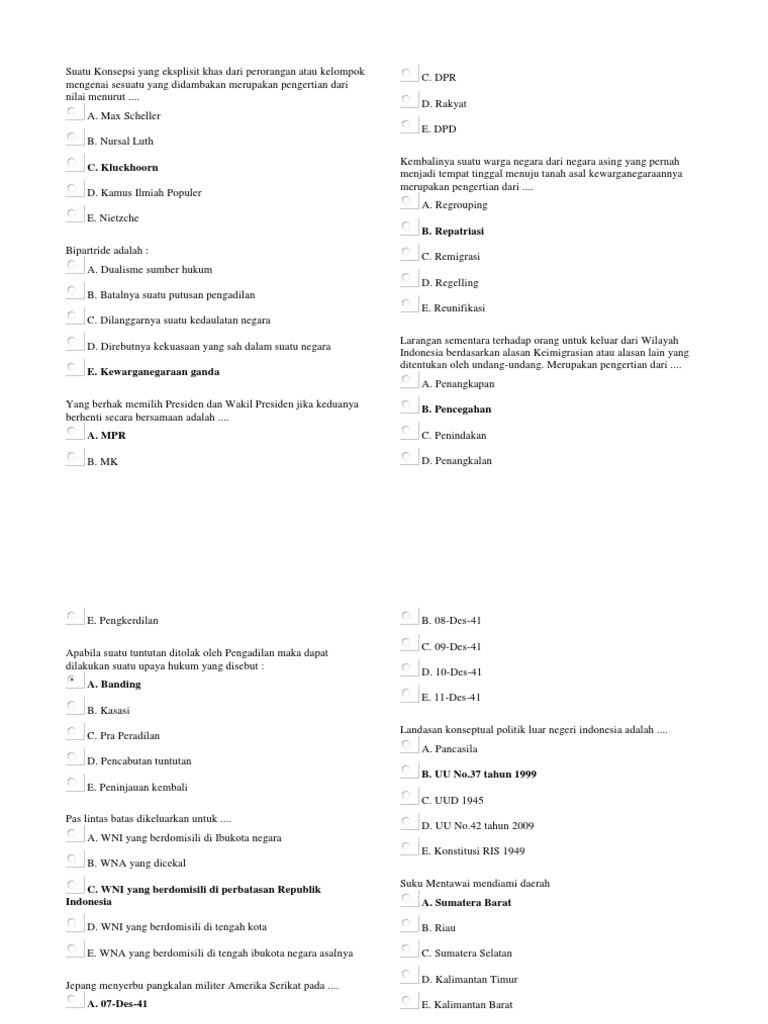 Contoh Soal CAT CPNS | PDF