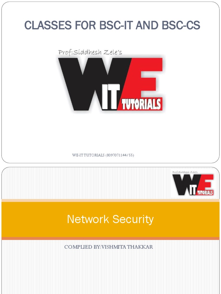 BSC-IT SEM 5 NETWORK SECURITY UNIT 1 (1) .PPSX | PDF | Cipher ...