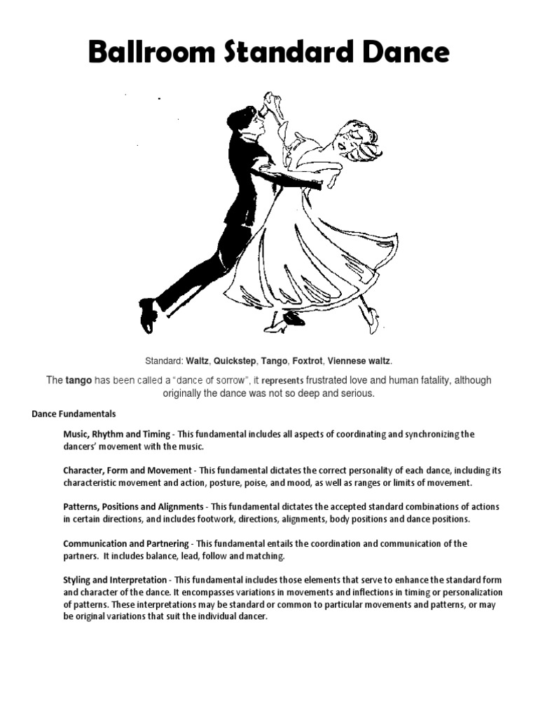 Ballroom Standard Dance REPORT | PDF | Tango | Social Dance