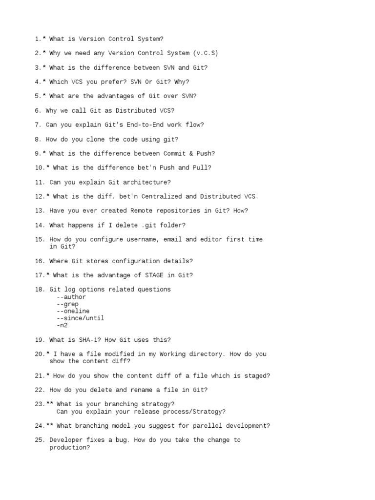 Git Interview Qns | PDF | Version Control | Computer File