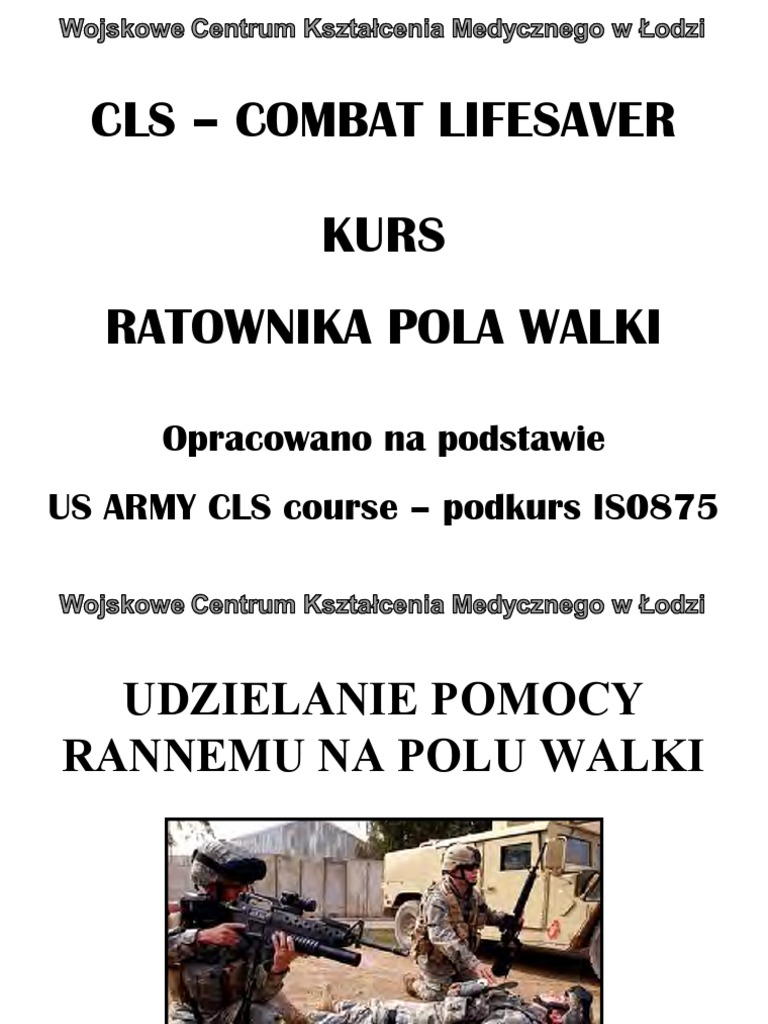Kurs CLS (Combat Lifesaver) PDF | PDF