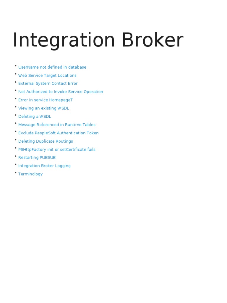 Integration Broker | PDF | World Wide Web | Internet & Web