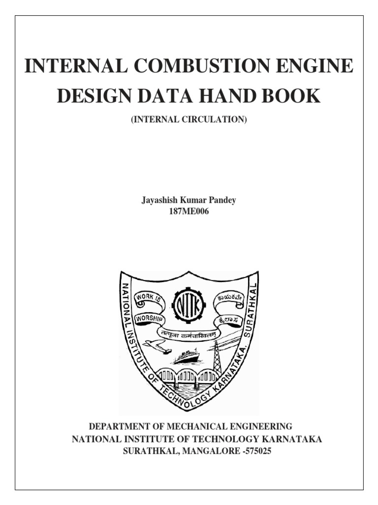 IC Engines Design Book PDF | PDF | Piston | Buckling