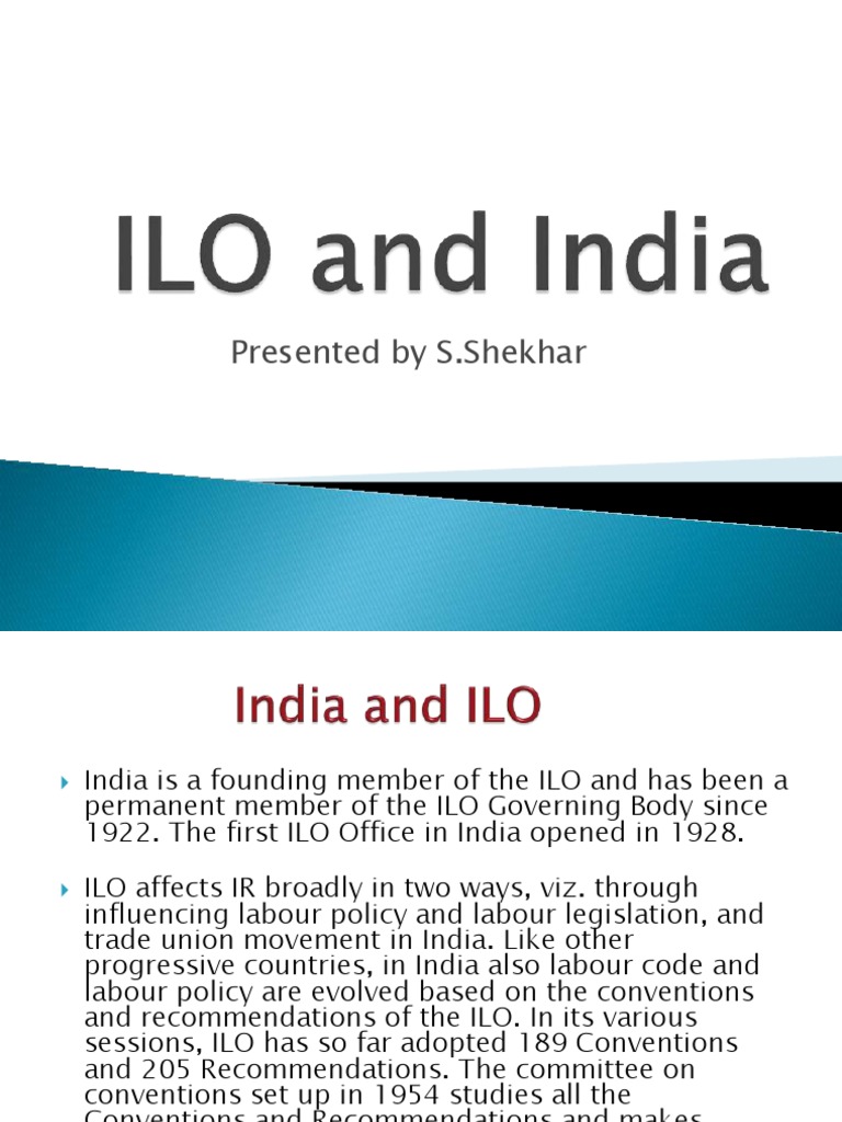 ILO and India | PDF | International Labour Organization | Child Labour