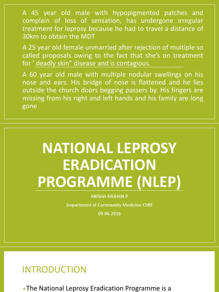 National Leprosy Eradication Programme (Nlep) | PDF | Leprosy | Public ...