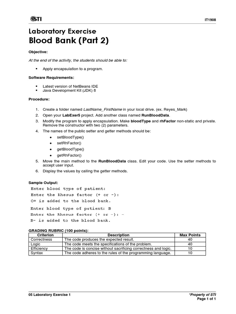 05 Laboratory Exercise - Blood Bank | PDF