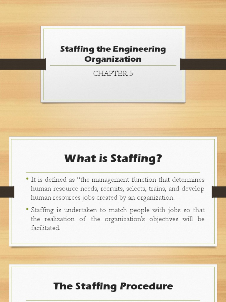 Chapter 5 Staffing The Engineering Organization | PDF | Recruitment ...