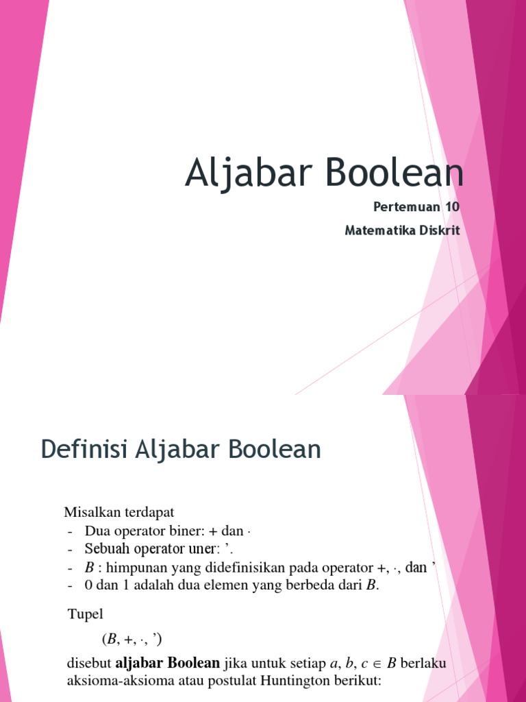 Aljabar Boolean dalam Matematika Diskrit | PDF