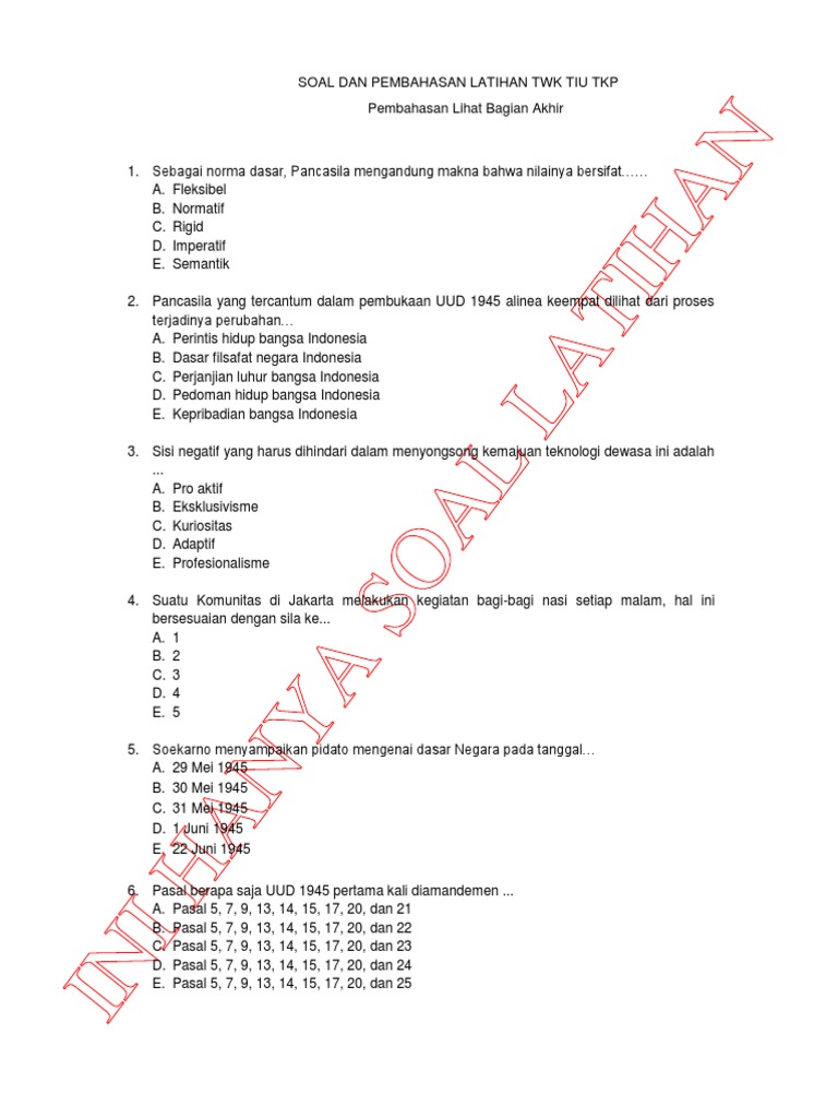 01 Soal Latihan PDF | PDF