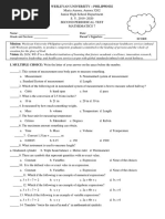 Mathematics 7 Division Achievement Test | PDF | Numbers | Elementary ...