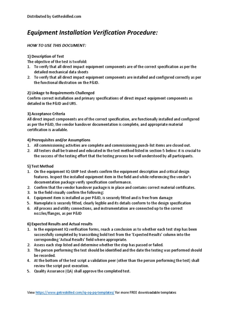 Equipment-Installation-Verification-Testing-Procedures-and-Validation ...