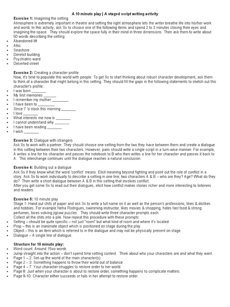 A 10 Minute Play | PDF