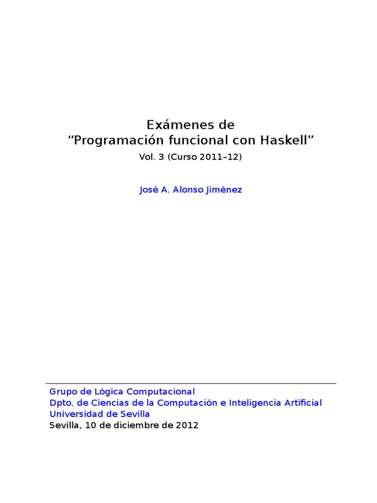 Exámenes de Programación Funcional Con Haskell (Vol. 3) | PDF | Número primo | Creative Commons