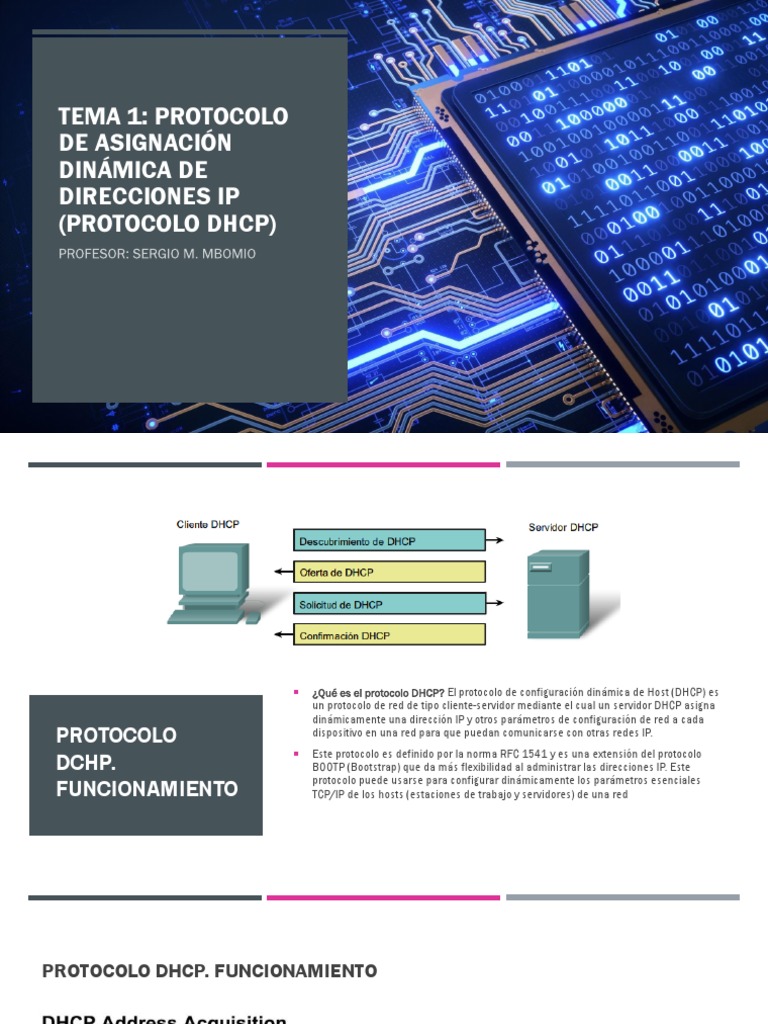 Tema 1. PROTOCOLO DHCP | PDF | Dirección IP | Protocolos de internet