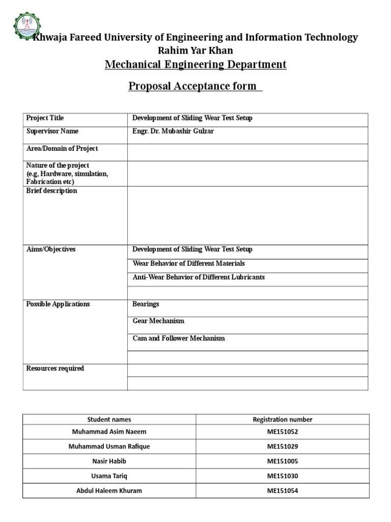 Proposal Acceptance Form | PDF