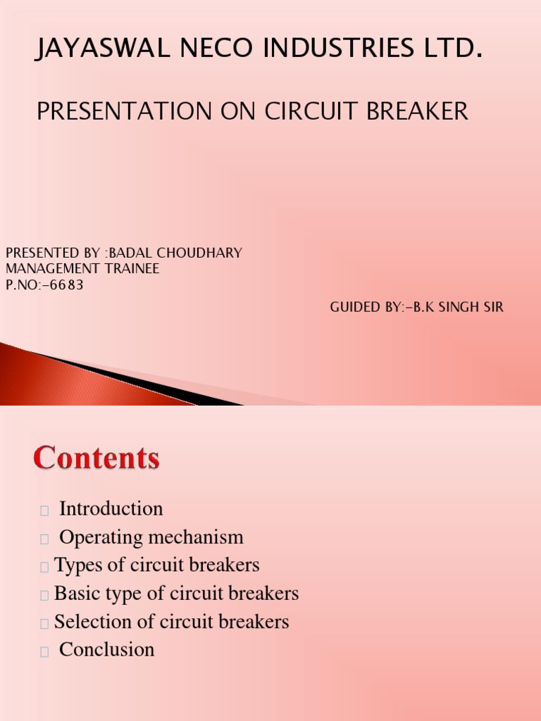 Circuit Breaker | PDF | Electric Arc | Electric Current