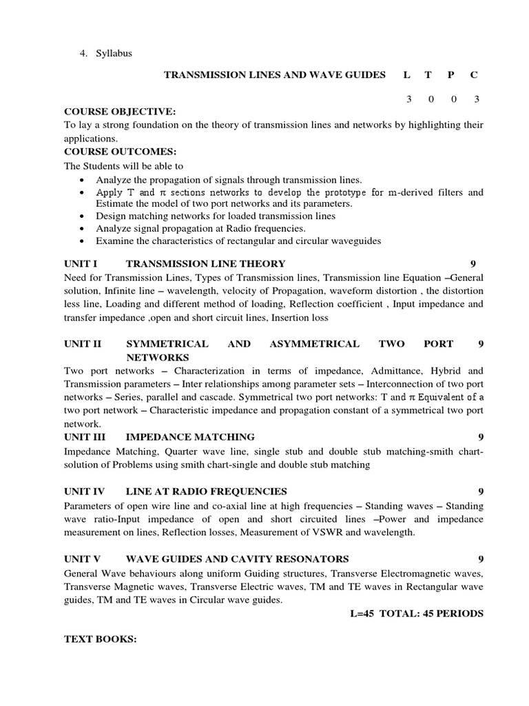TLW | PDF | Transmission Line | Waveguide