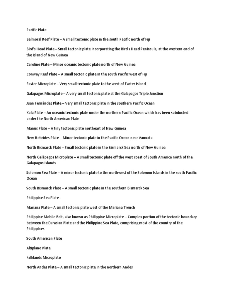 Pacific Plate | PDF | Plate Tectonics | Pacific Ocean