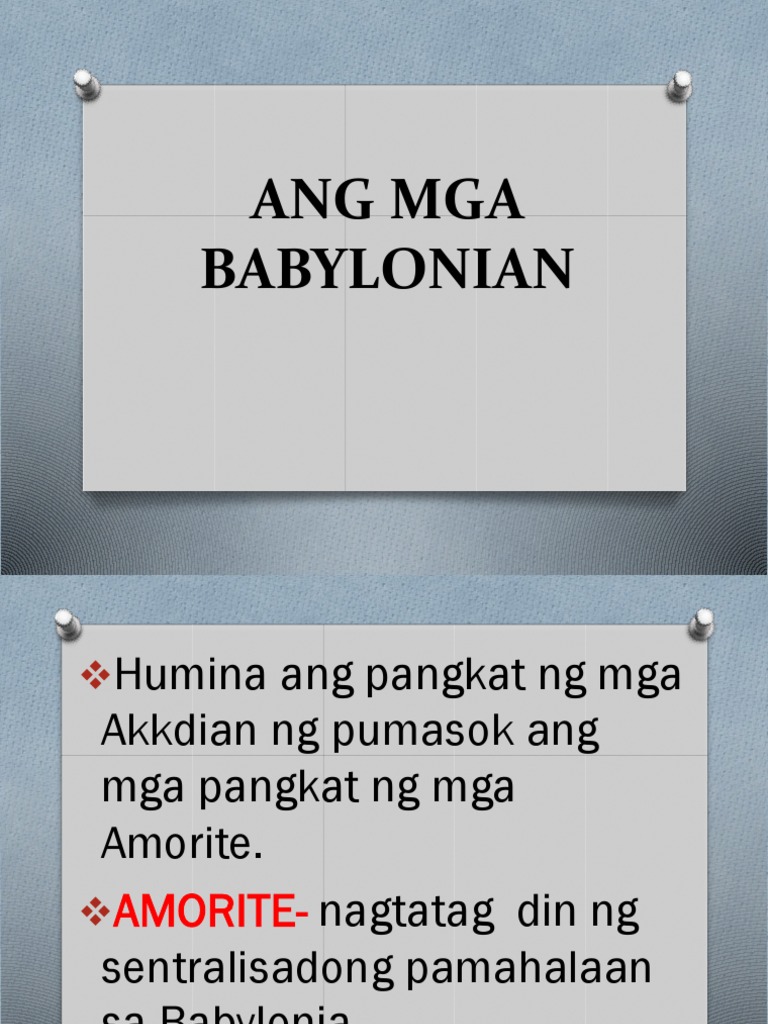 Ang Mga Babylonian | PDF