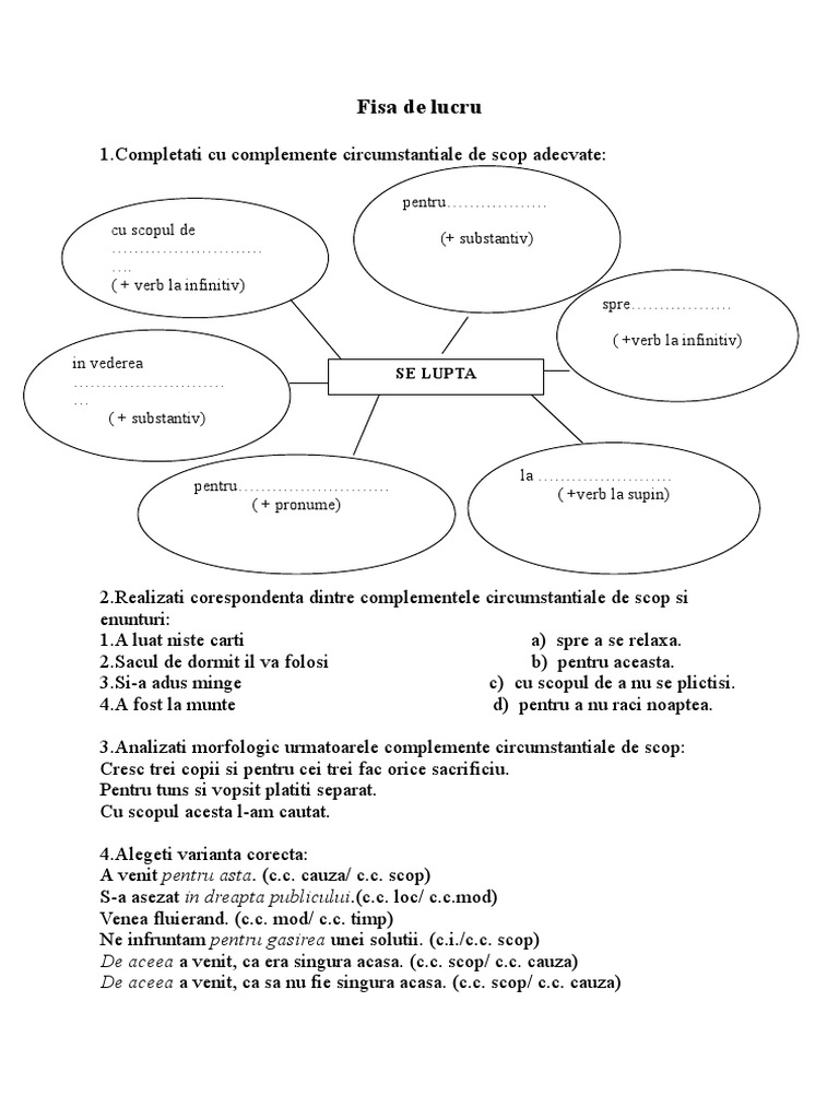 Complemente Circumstantiale | PDF