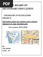 Analysis of Toothpaste - Chemistry Investigatory Project - Class 12 ...
