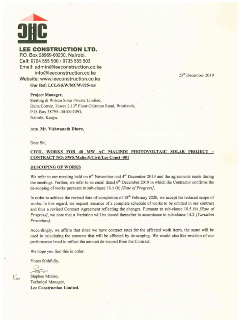 Descoping of Works | PDF