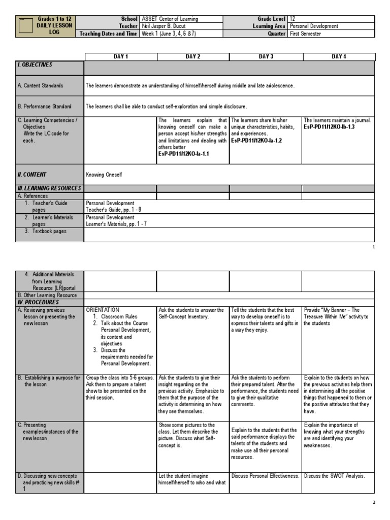 DLL in Perdev | PDF | Developmental Psychology | Teachers