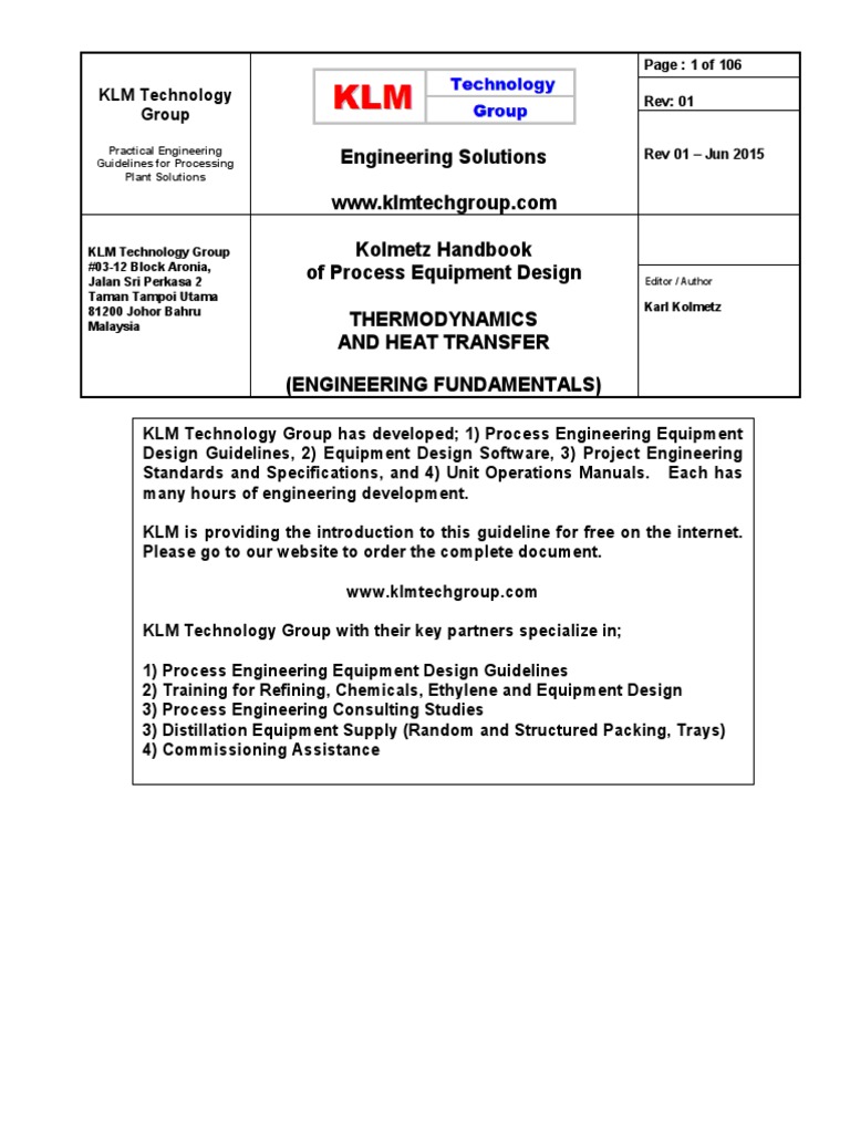 ENGINEERING FUNDAMENTALS Thermodynamics and Heat Transfer Rev01.1web | PDF | Heat | Thermodynamics