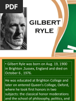 Gilbert Ryle's Definition of 'The Self' | PDF