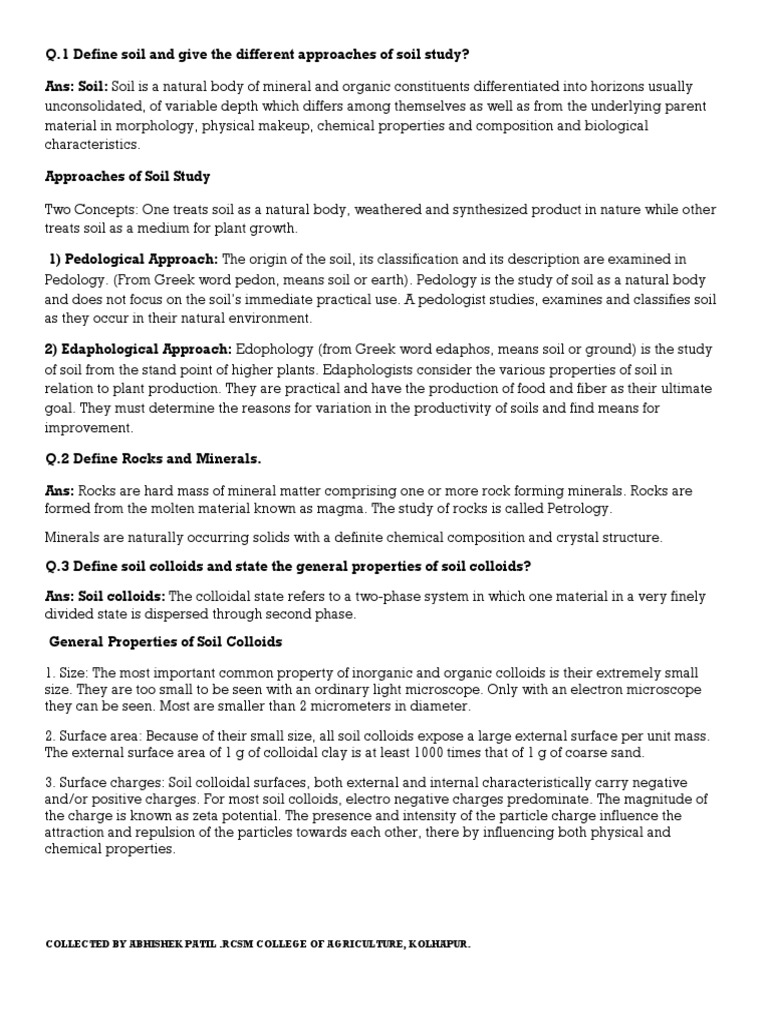 SSAC 111 7 Questions | PDF | Organic Matter | Soil
