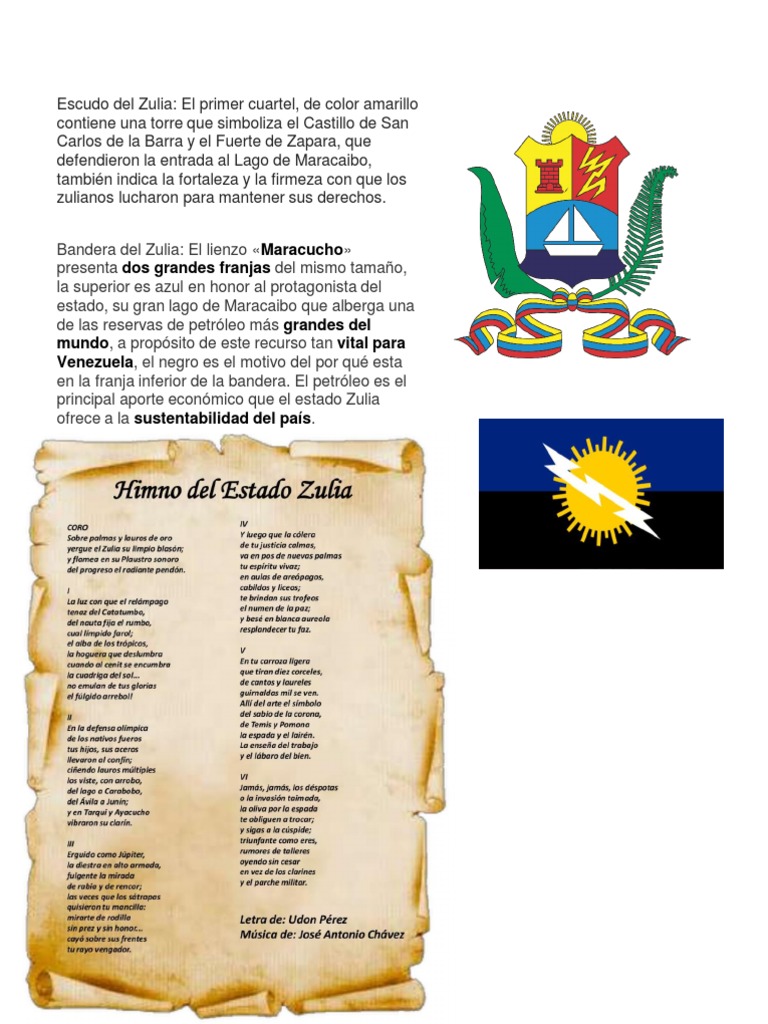 Símbolos del Estado Zulia: Escudo y Bandera | PDF