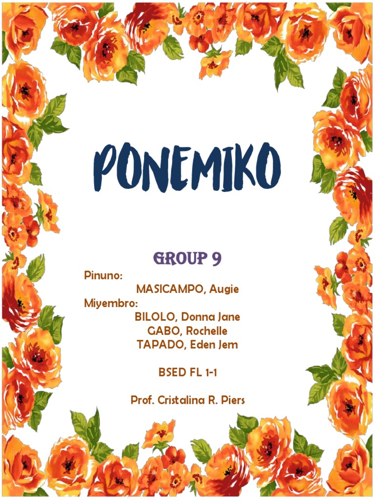 Masicampo (PONEMIKO) | PDF