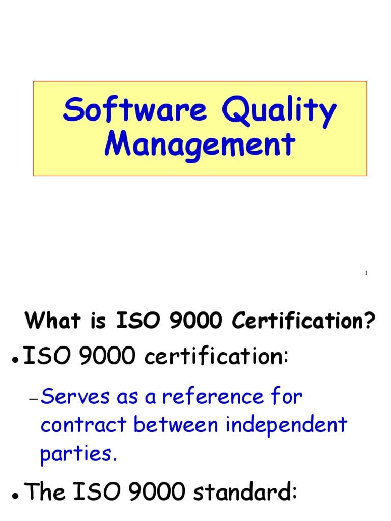 SQM 2 | PDF | Iso 9000 | Quality Management System