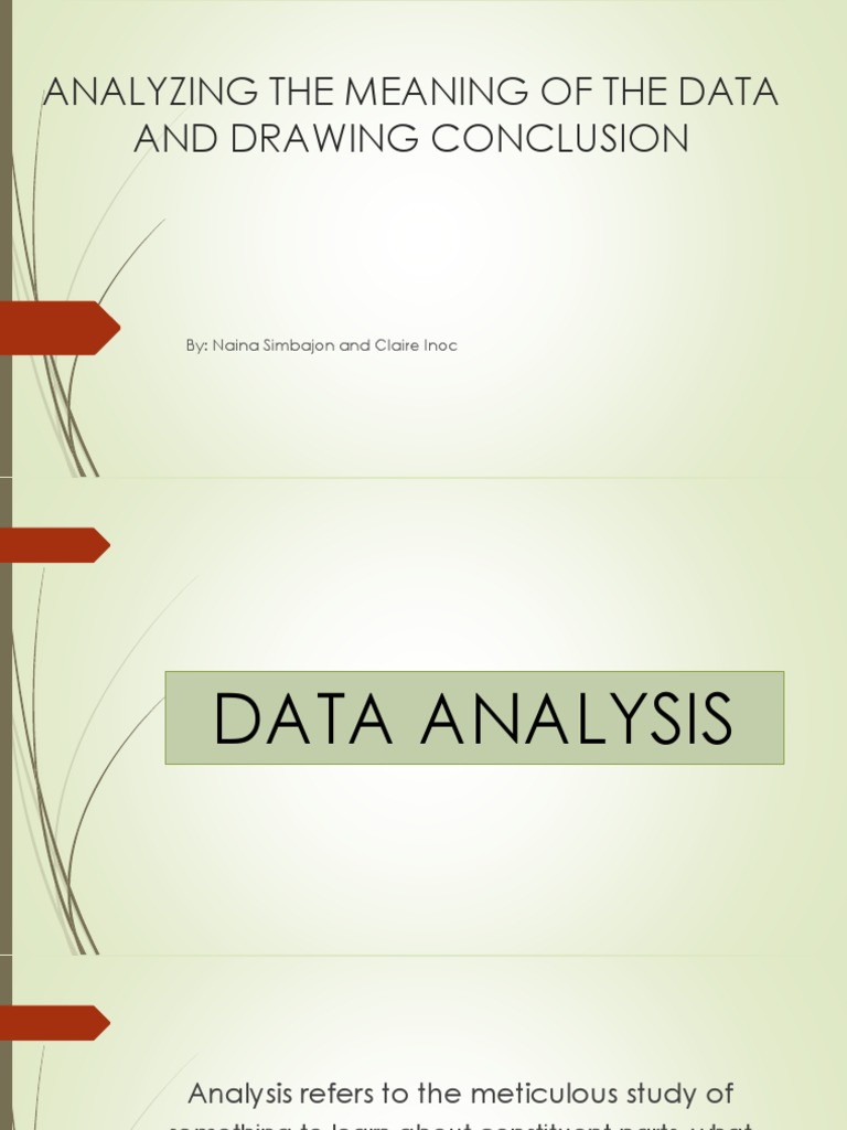 Analyzing Data and Drawing Conclusions | PDF | Career & Growth