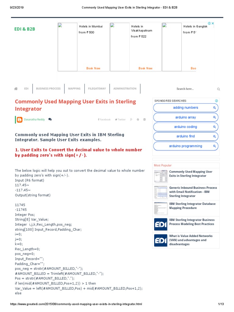 Commonly Used Mapping User Exits in Sterling Integrator - EDI & B2B ...
