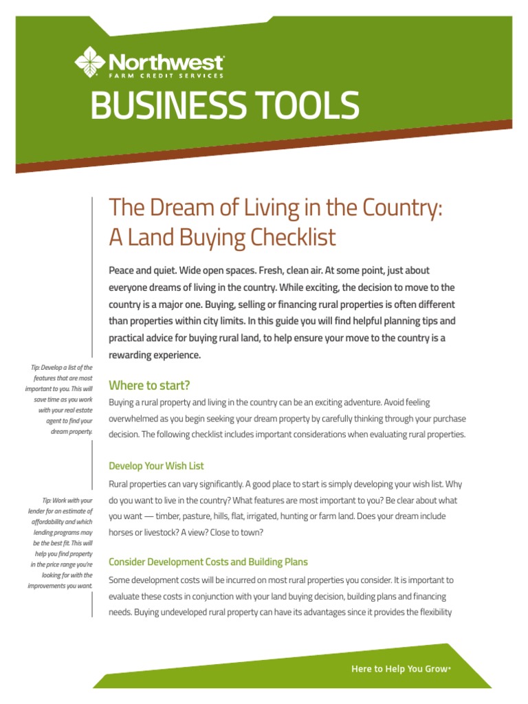 BT - Land Buying Checklist | PDF | Septic Tank | Wetland